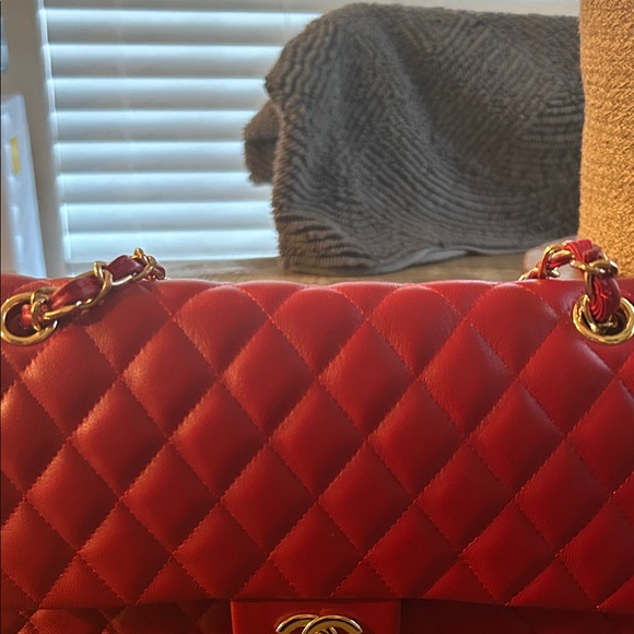 Bags | Chic Red Quilted Shoulder Bag | Poshmark